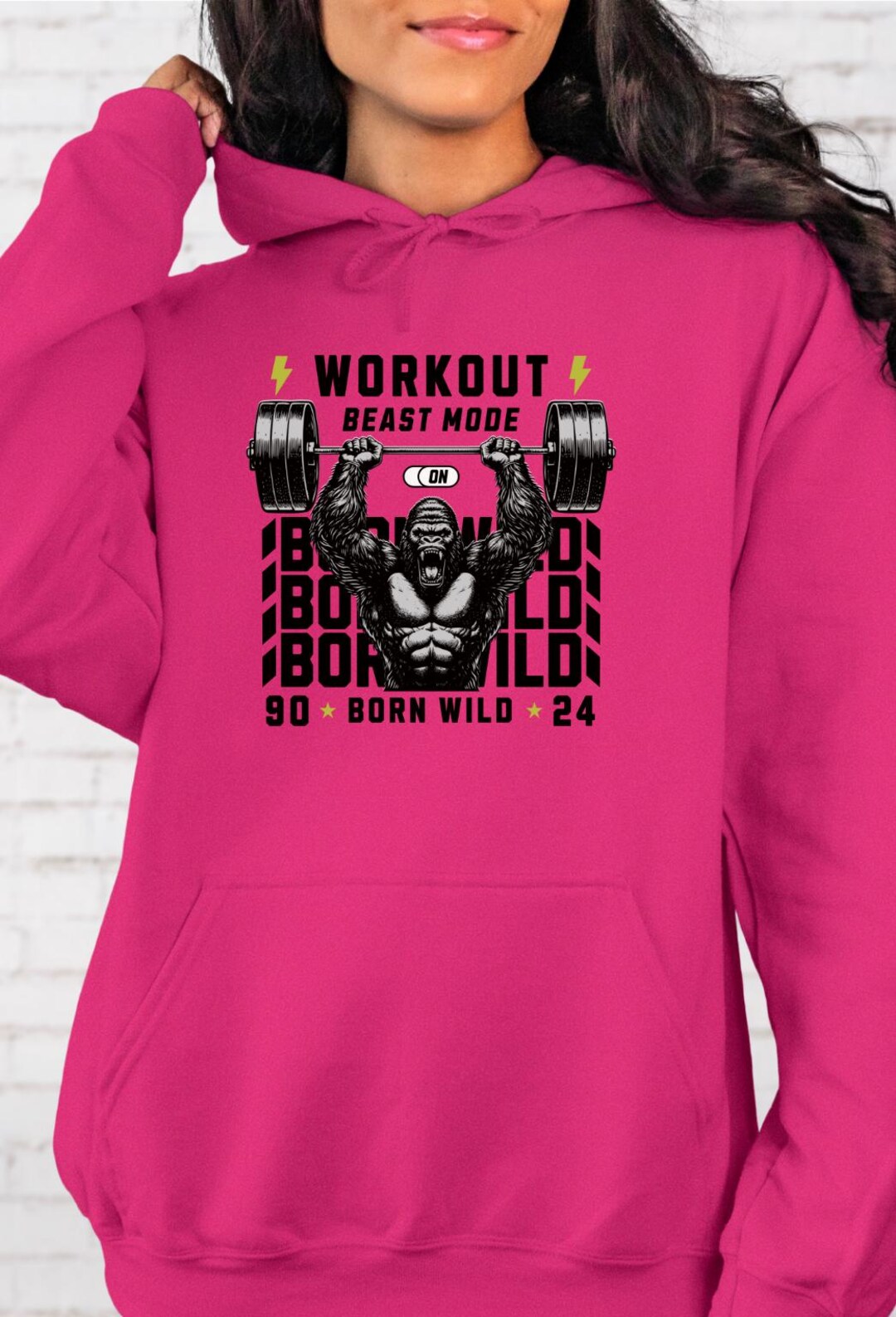 Fitness Beast Mode Hoodie, Bodybuilding Workout Sweatshirt, Strength ...