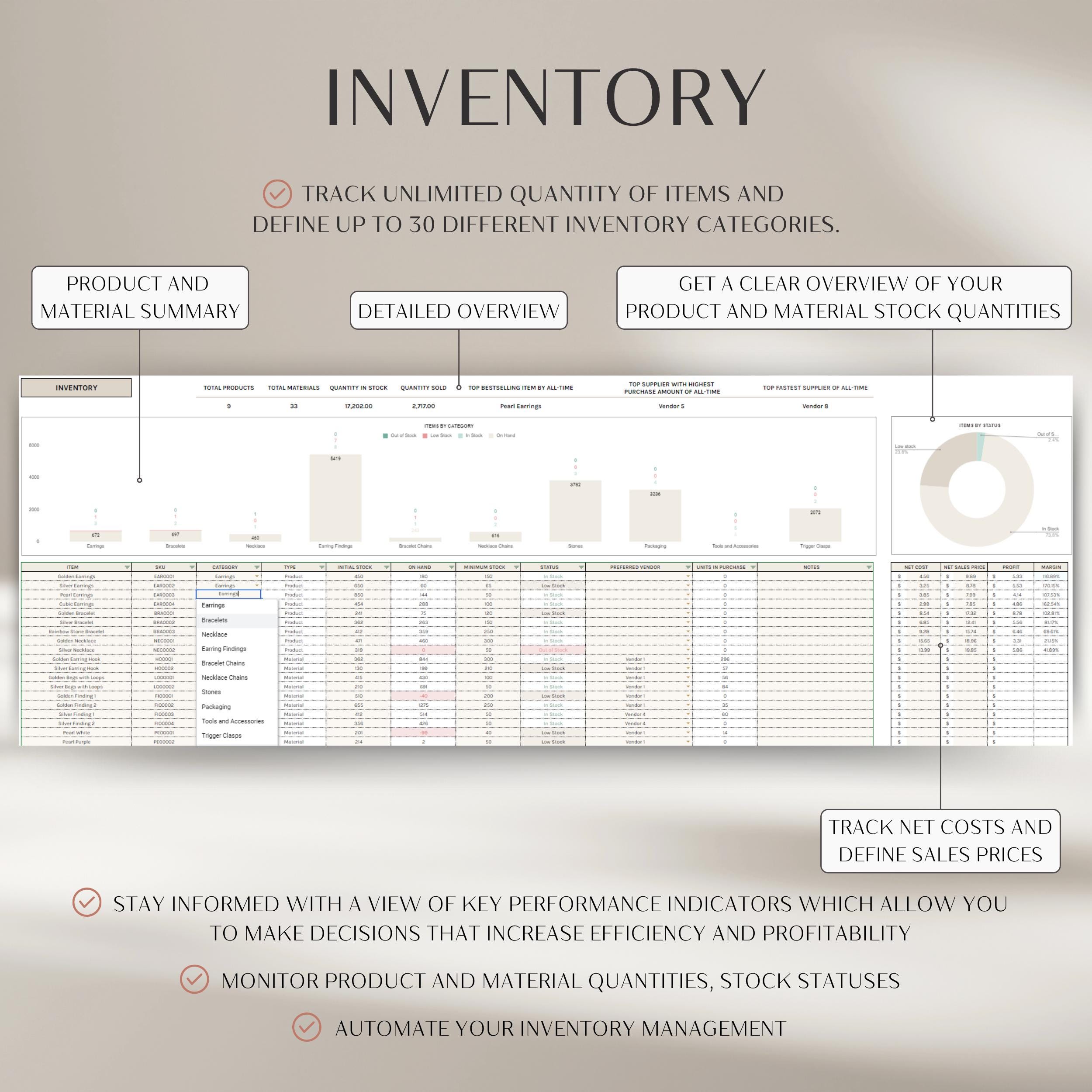 PLR Warehouse Inventory Spreadsheet, Reseller Inventorytracker ...