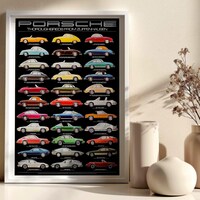 Vintage Porsche 911 Car Poster - Retro Racing Dream | Classic Car Art ...