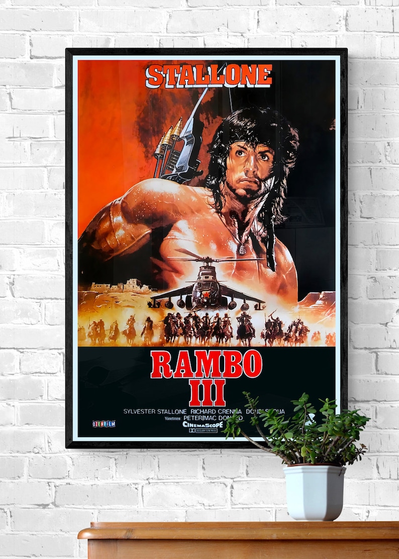 Vintage Rambo Movie Poster Set: Sylvester Stallone Wall Art (digital ...