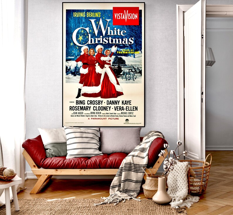 White Christmas (1954) Movie Poster: Vintage Holiday Wall Art (digital ...