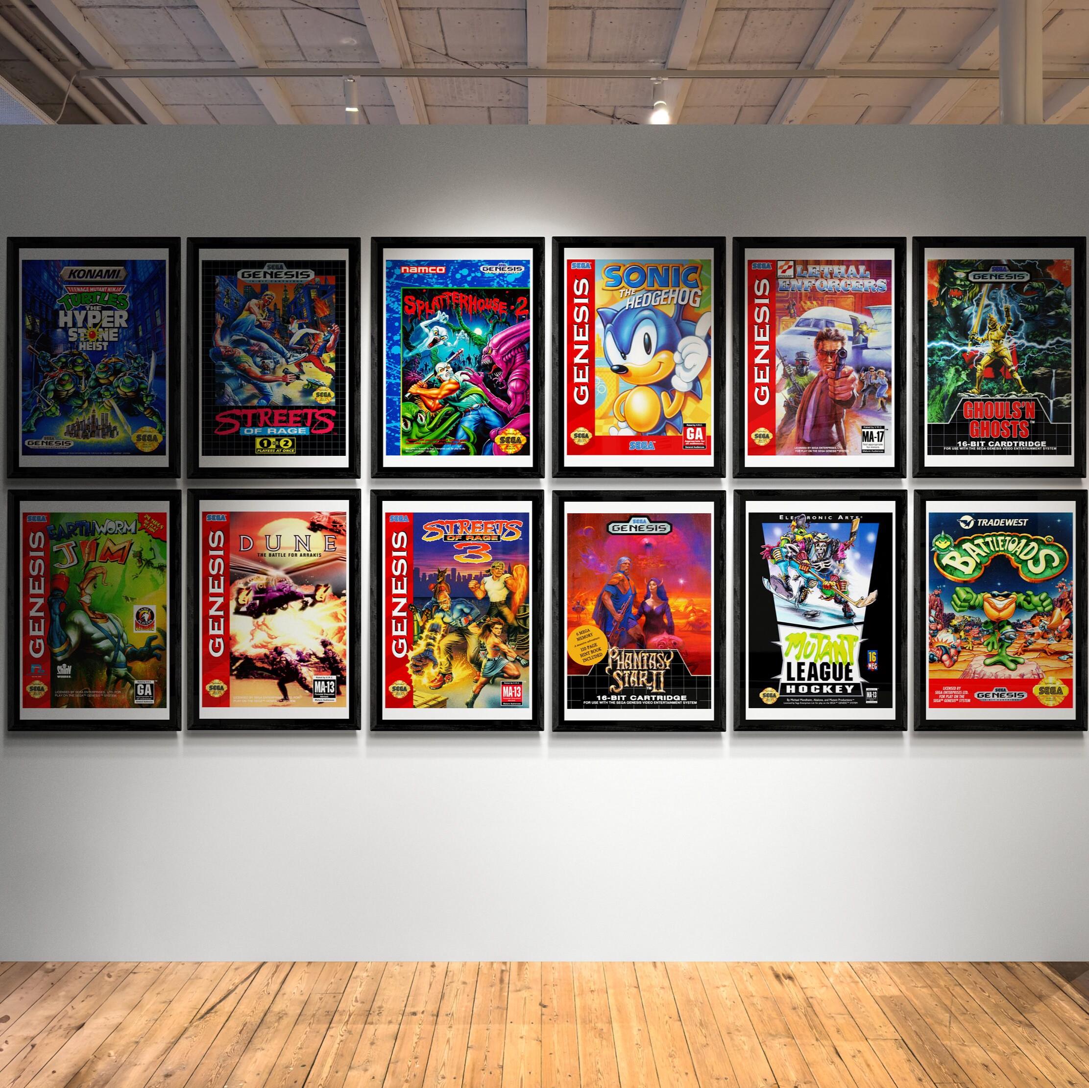 Vintage Sega Genesis Game Posters: Retro Gaming Wall Art (digital ...