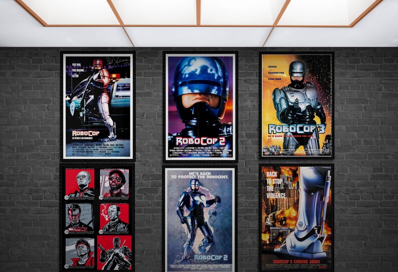 Robocop Movie Poster Set: Vintage Sci-fi Wall Art (digital Download) - Etsy