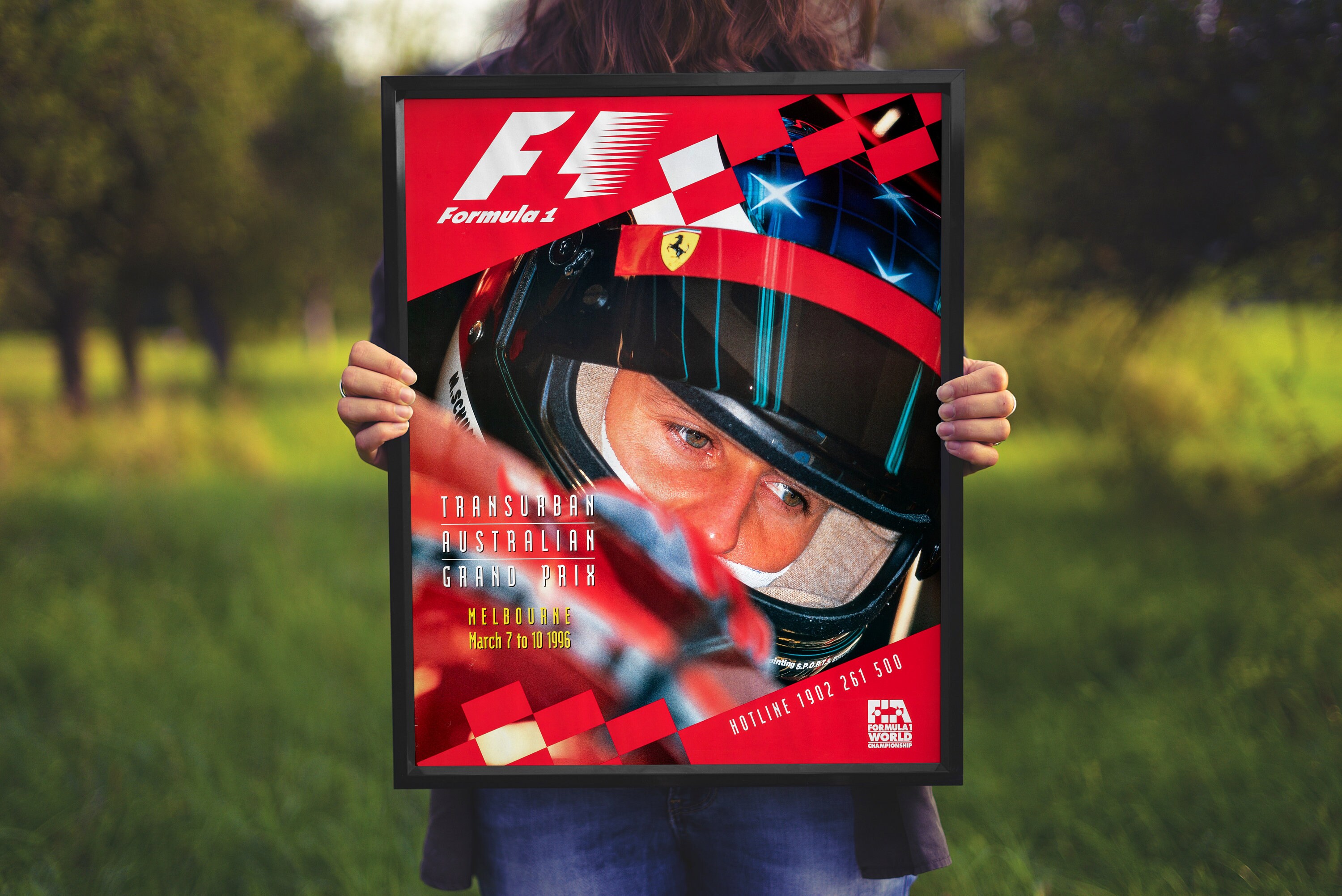 F1 Australia GP 1996 Poster, Vintage Digital Poster, Schumacher Formula ...