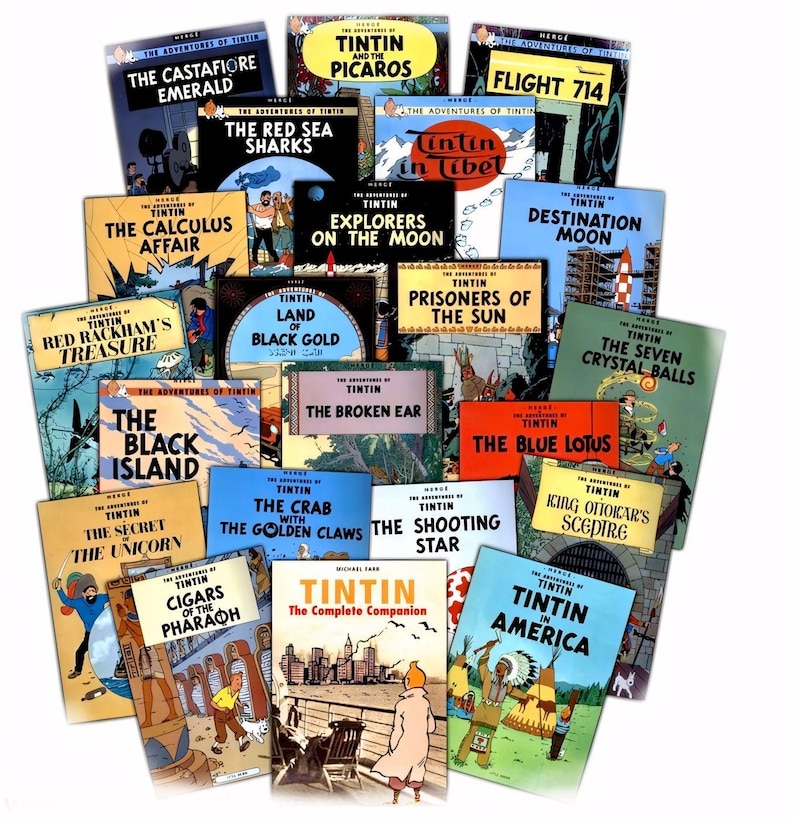 Vintage Kid Comic Book Collection, Tintin Adventures Complete ...