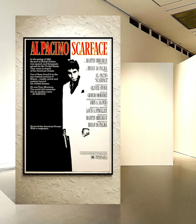 Scarface Poster, Scarface Movie Poster, Scarface Digital Poster, Al ...