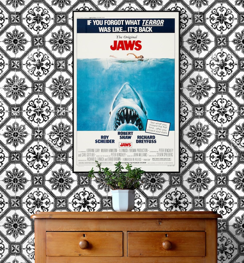 JAWS Movie Poster Set Retro Classic Film Art Prints Digital Download ...