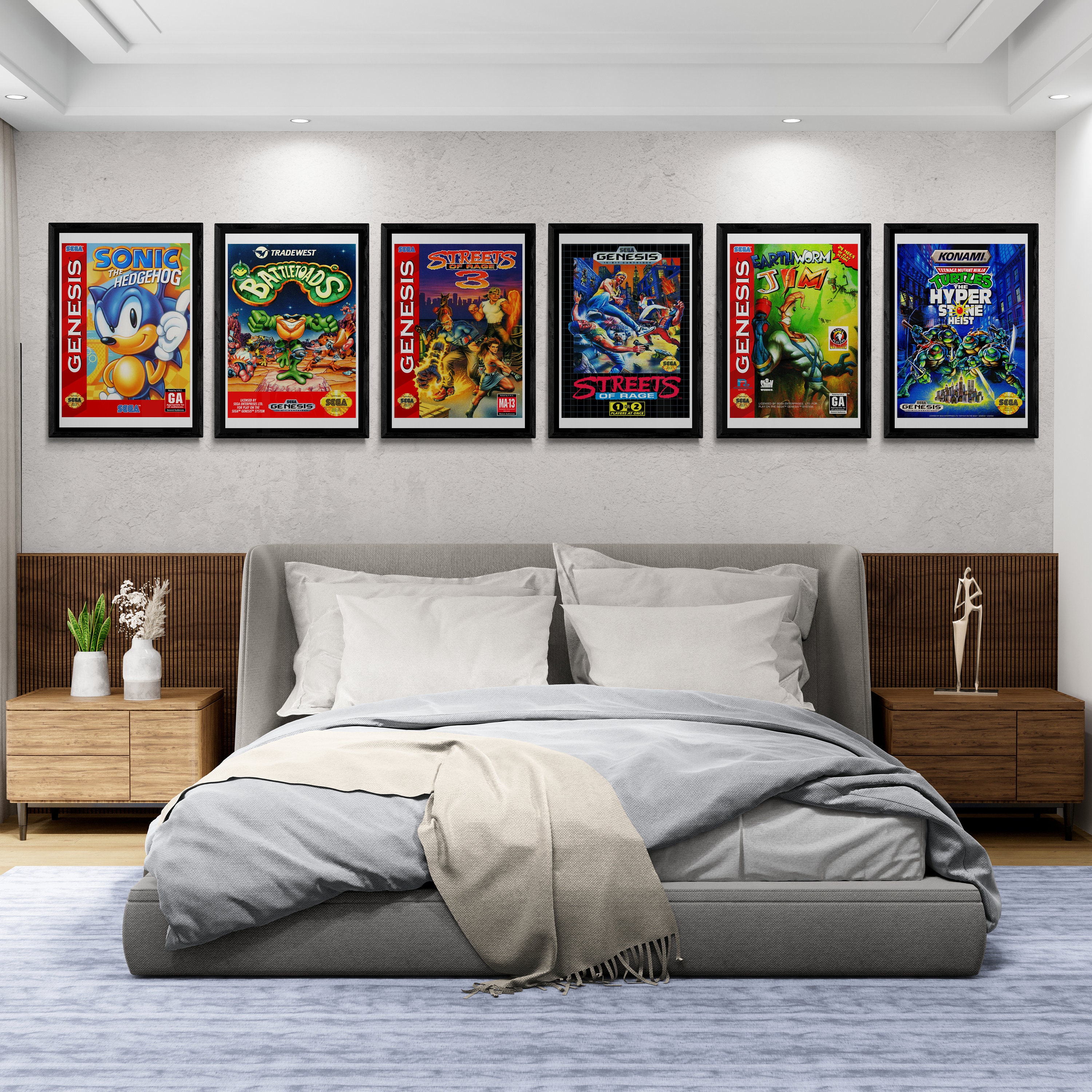 Vintage Sega Genesis Game Posters: Retro Gaming Wall Art (digital ...