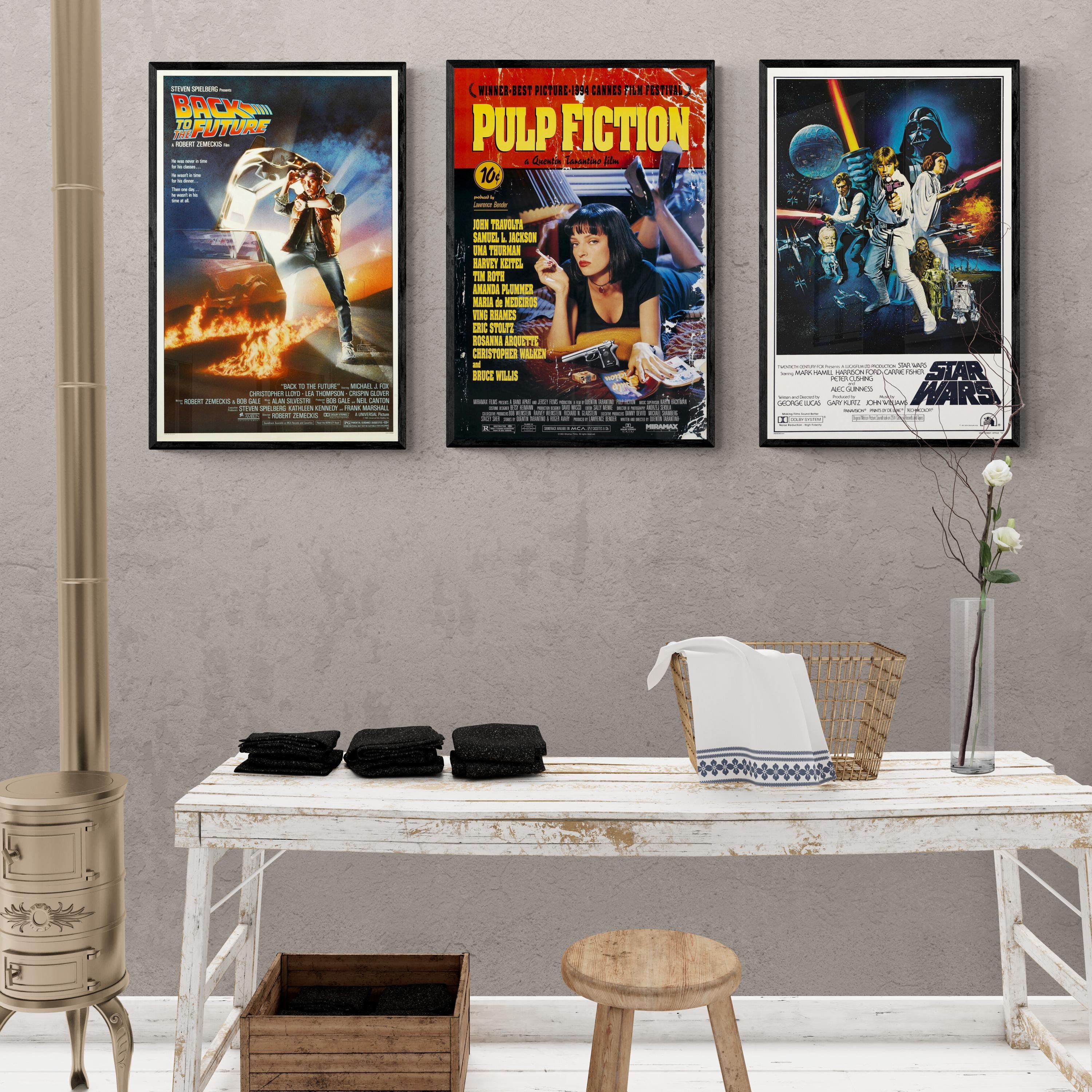 Iconic Movie Poster Wall Art Collection Set of 10 Digital Prints Classic Films, Vintage Posters ...