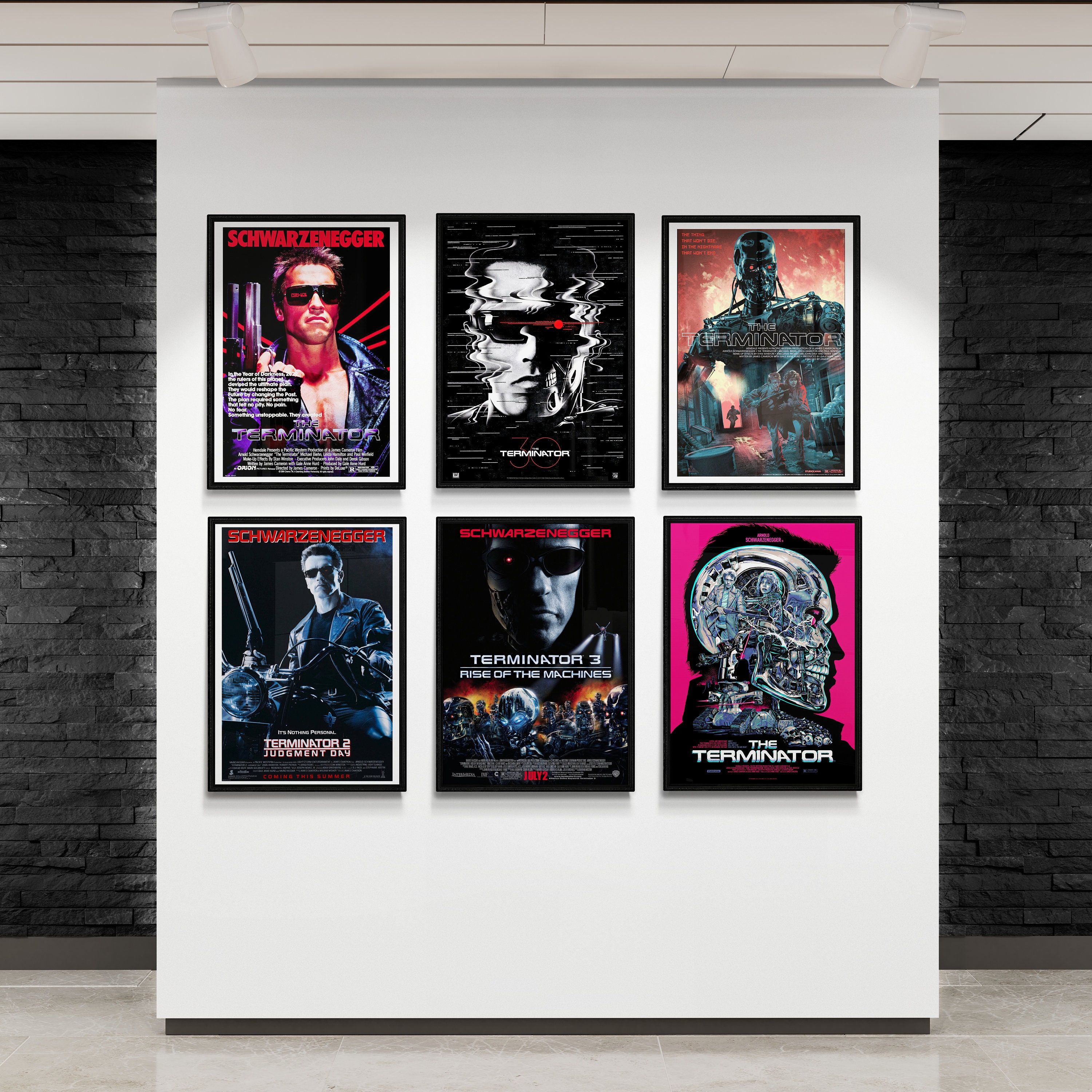 Terminator Movie Posters Pack, Poster Bundle Pack of 8 High Res. 300DPI ...