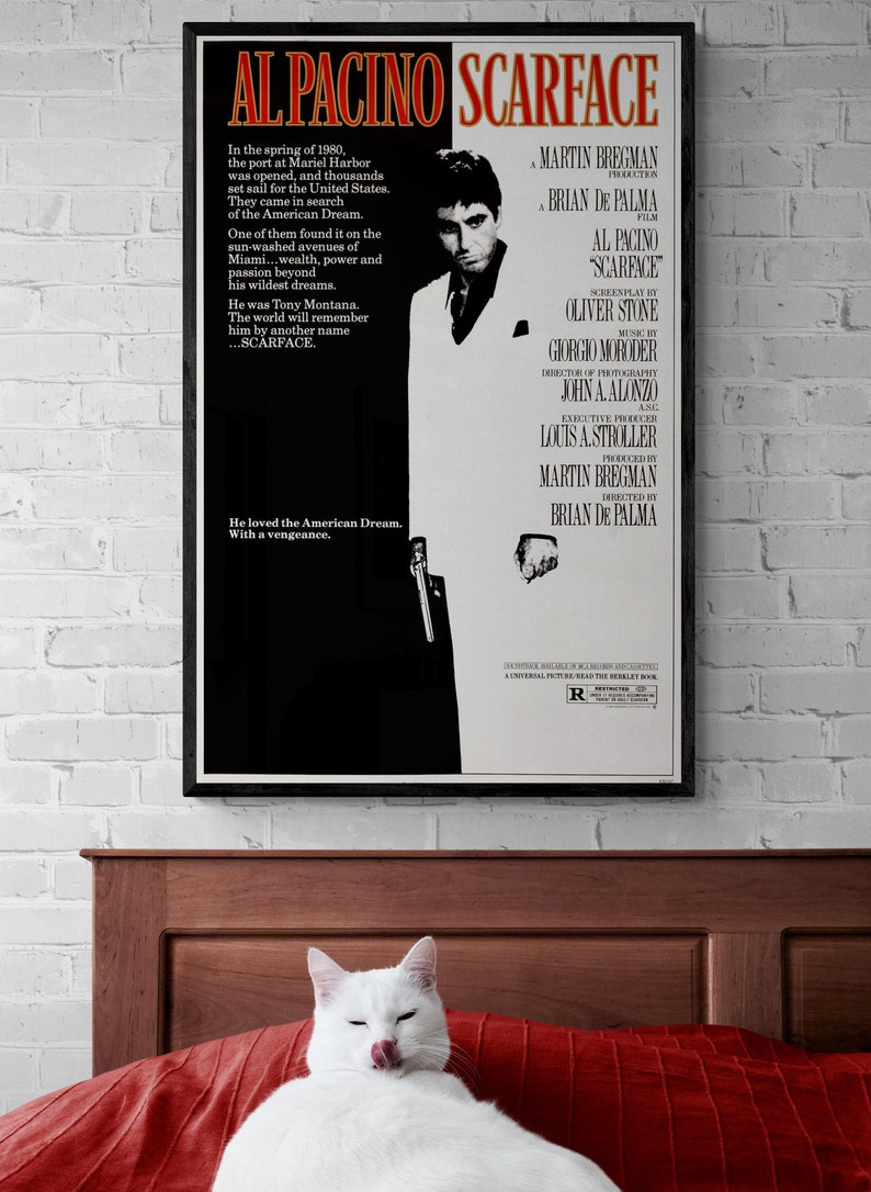 Scarface Poster, Scarface Movie Poster, Scarface Digital Poster, Al ...