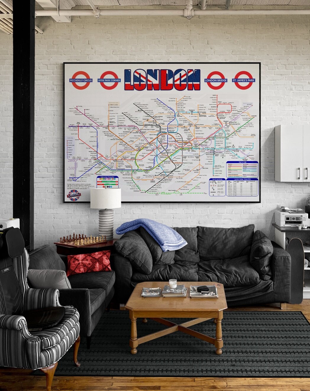 London Underground Tube Map 2024, London Railway, Super Hi Res. A5 to ...