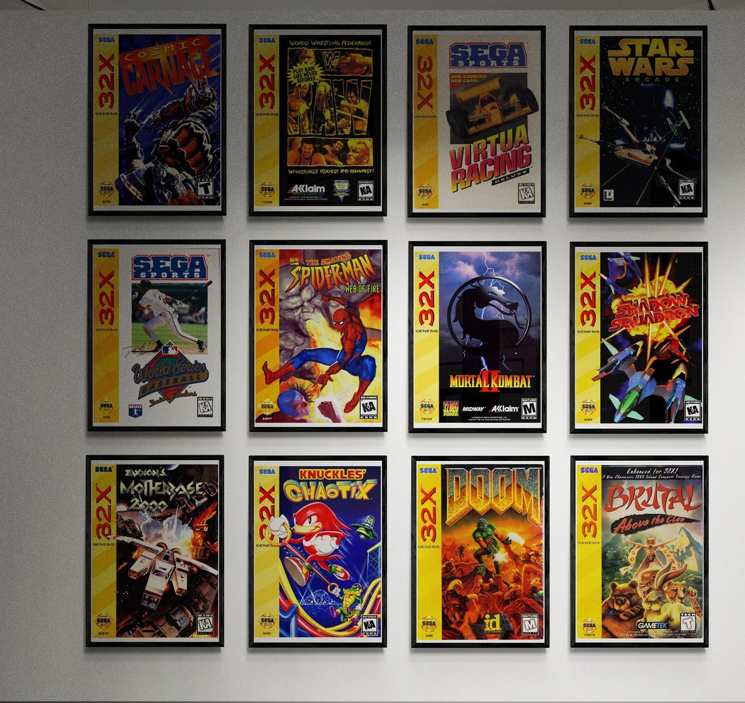 Sega 32X Game Posters Sega Genesis Vintage Game Posters High Res. Retro ...