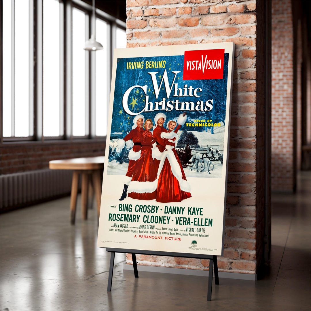 White Christmas (1954) Movie Poster | Vintage Christmas Wall Art ...