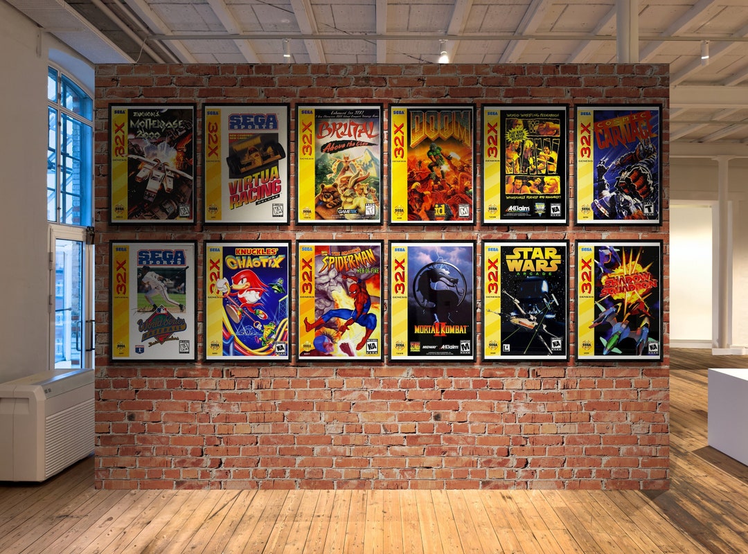 Sega 32X Retro Game Posters: Printable Wall Art Pack (digital Download ...
