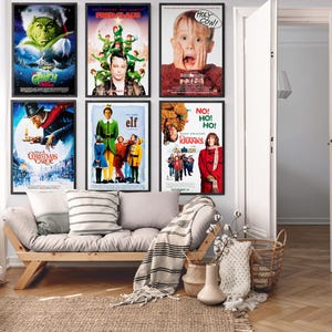 Christmas Movie Poster Set of 15, Holiday Film Prints, 300 DPI, Digital ...