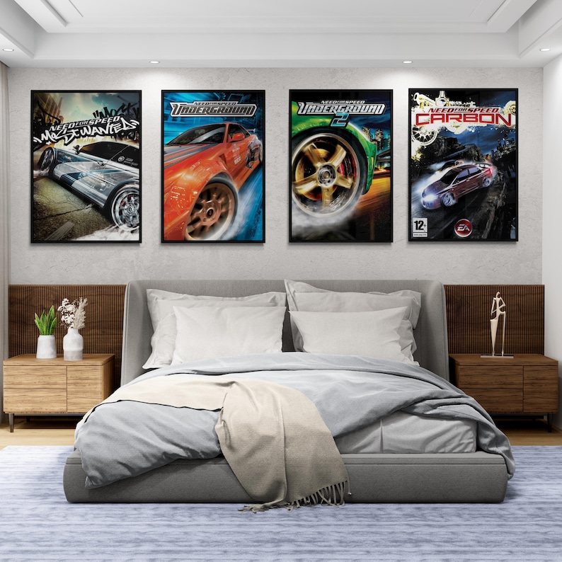 Need for Speed Poster Set: Underground, Most Wanted, Carbon (instant ...