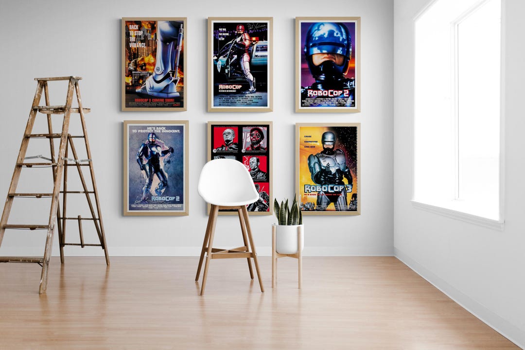 Classic Robocop Wall Art Bundle, Digital Movie Posters for Unique Home ...