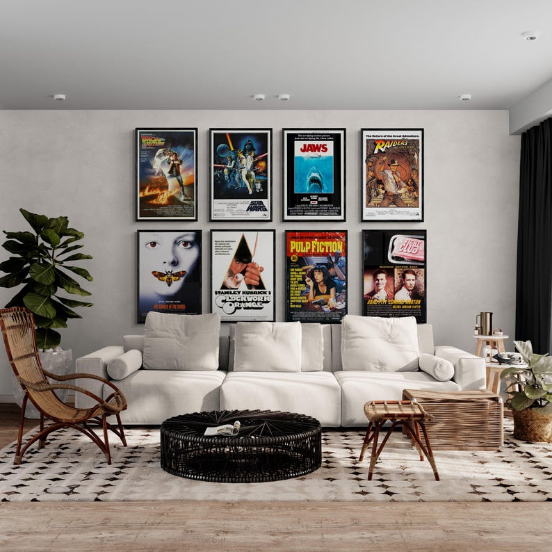 Iconic Movie Poster Wall Art Collection Set of 10 Digital Prints ...