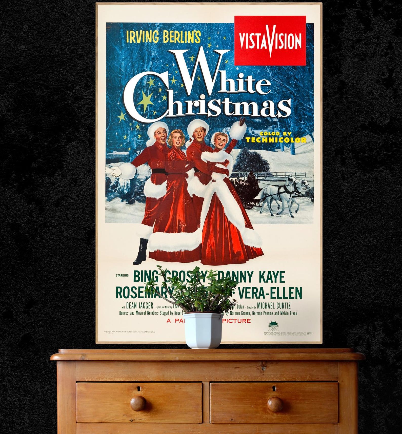 White Christmas (1954) Movie Poster: Vintage Holiday Wall Art (digital ...