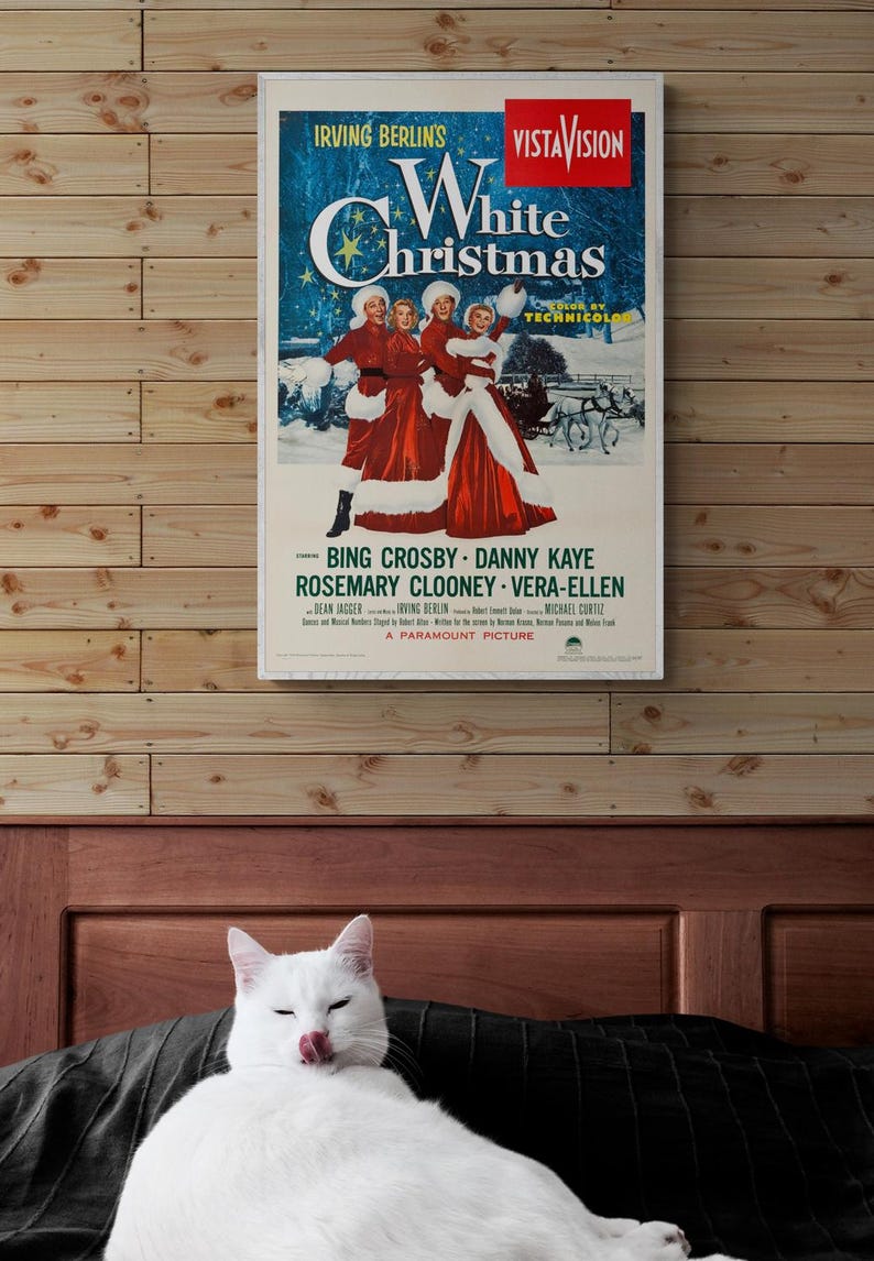 White Christmas (1954) Movie Poster: Vintage Holiday Wall Art (digital ...