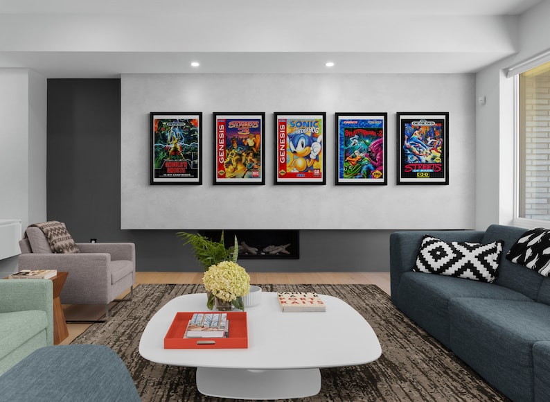 Vintage Sega Genesis Game Posters: Retro Gaming Wall Art (digital ...
