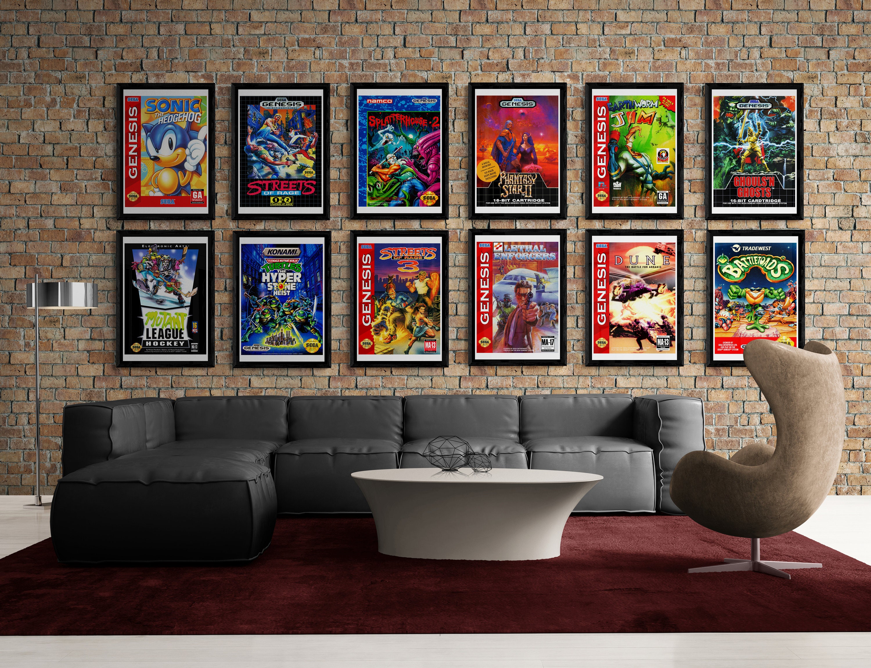 Vintage Sega Genesis Game Posters: Retro Gaming Wall Art (digital ...