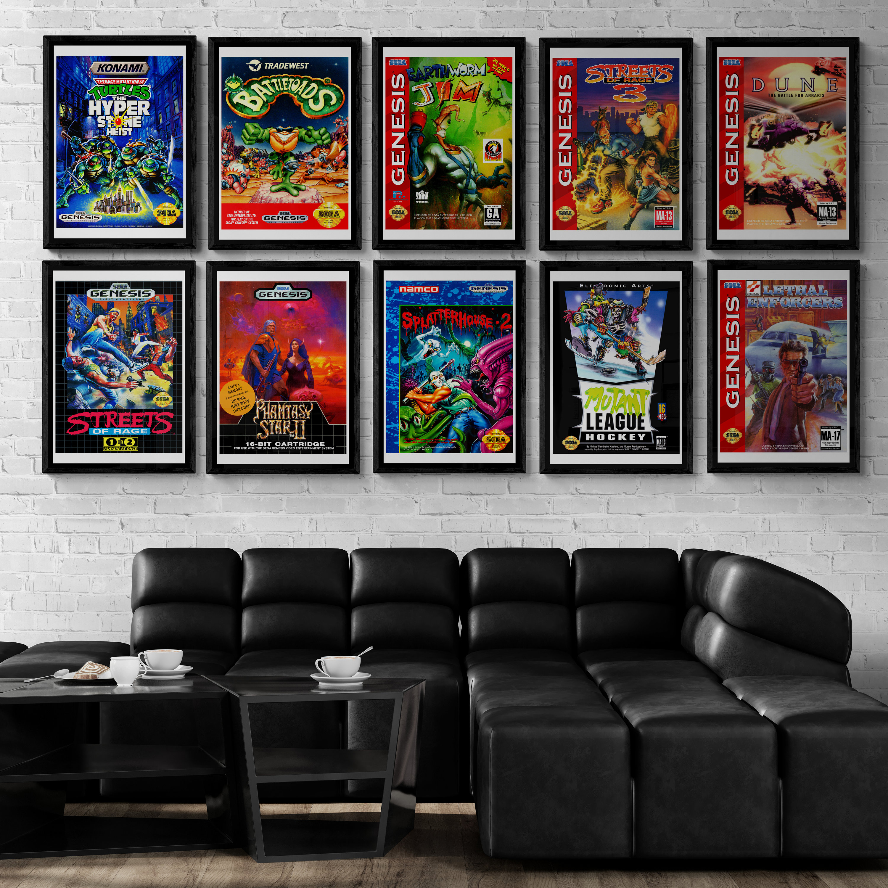 Vintage Sega Genesis Game Posters: Retro Gaming Wall Art (digital ...