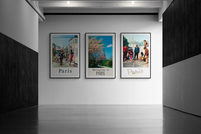 Rare Vintage Paris Posters, 8 Digital Download, 60’s French Retro ...