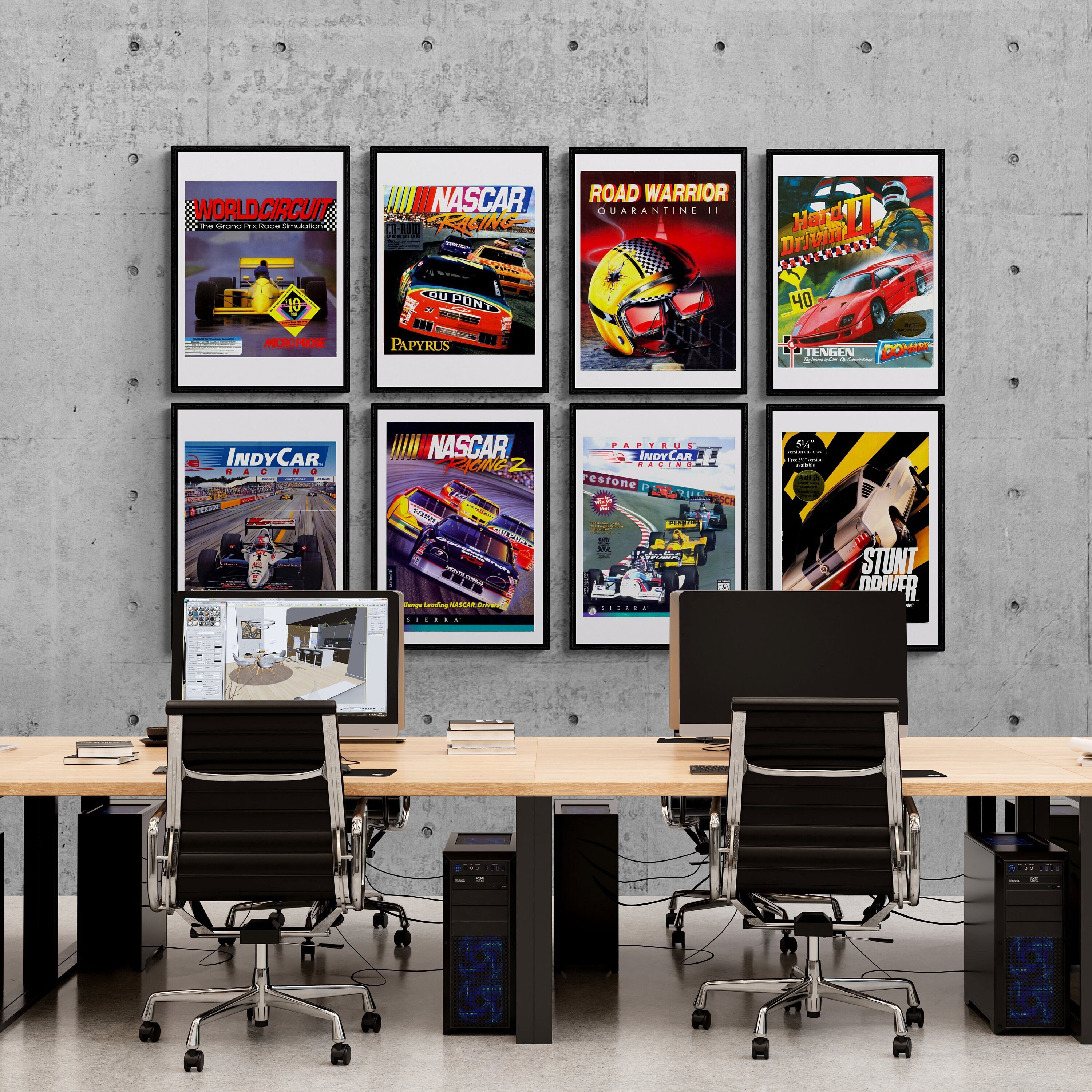 Retro 90s Racing Game Posters: Nascar, Indycar, Formula 1 (PDF Bundle ...