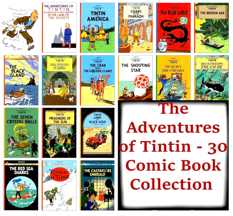 Vintage Kid Comic Book Collection, Tintin Adventures Complete ...