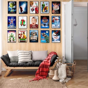 Christmas Movie Poster Set of 15, Holiday Film Prints, 300 DPI, Digital ...
