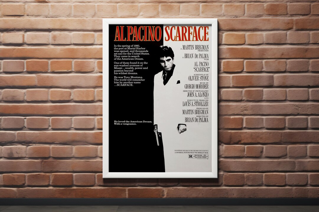 Scarface Poster, Scarface Movie Poster, Scarface Digital Poster, Al ...