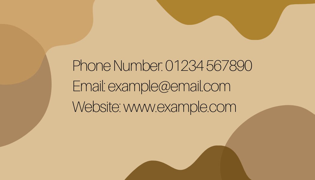 Beige Patterned Business Cards Personalisation Required. - Etsy