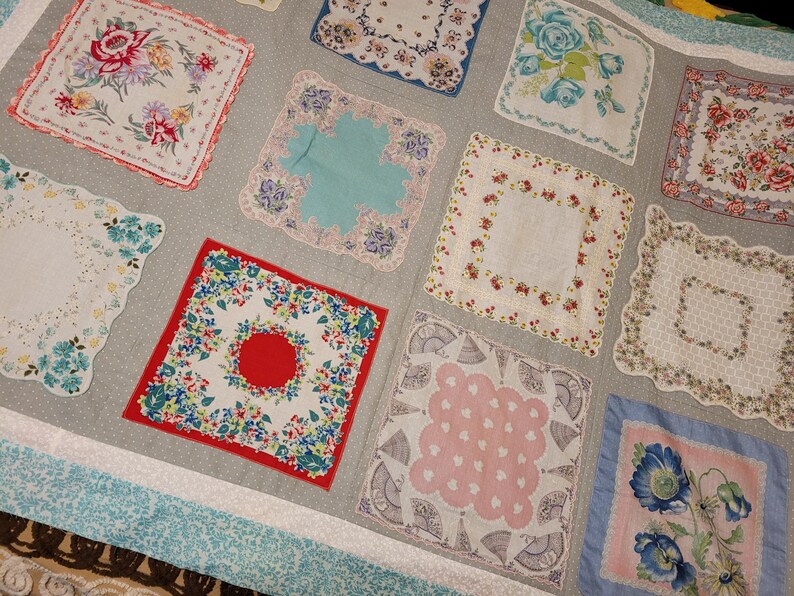 Vintage Hankies Quilt Top UNFINISHED - Etsy