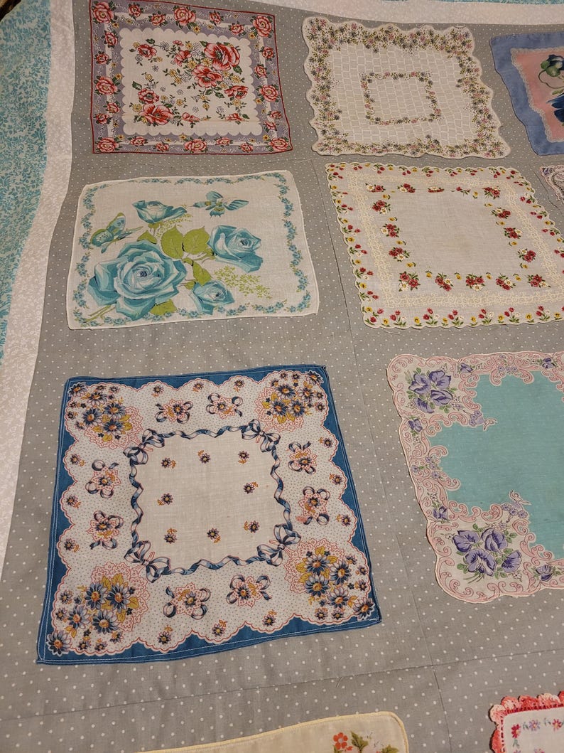 Vintage Hankies Quilt Top UNFINISHED - Etsy