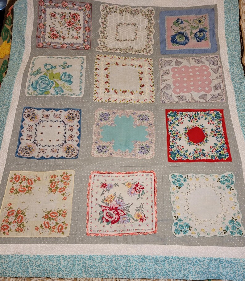 Vintage Hankies Quilt Top UNFINISHED - Etsy