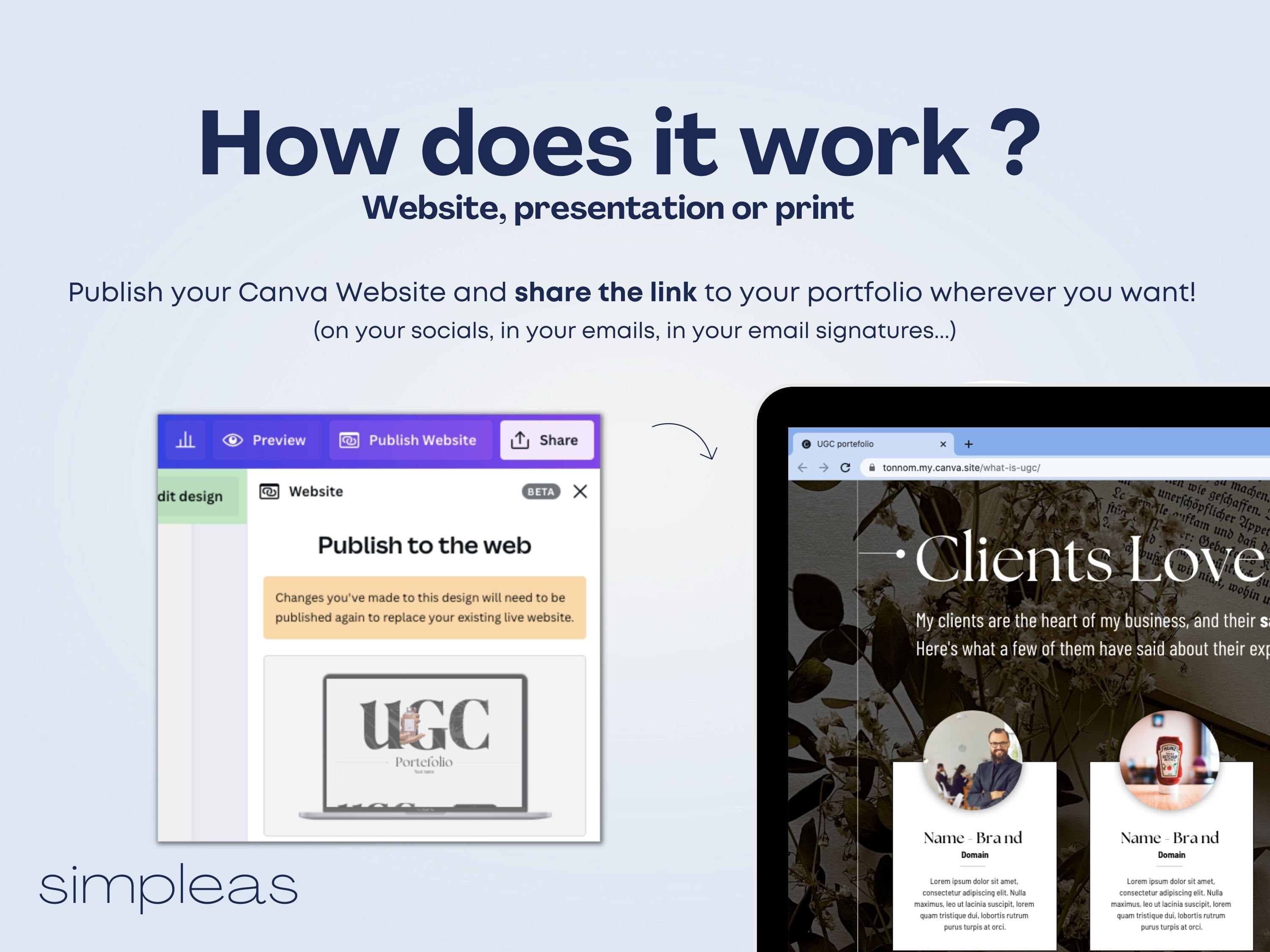 UGC Portfolio UGC Template UGC Creator Ugc Website Template Canva ...