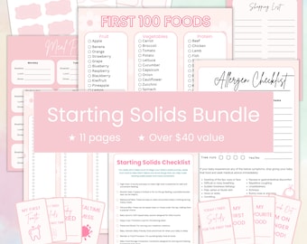 Baby's First 100 Foods + Allergen Checklist BUNDLE - Etsy