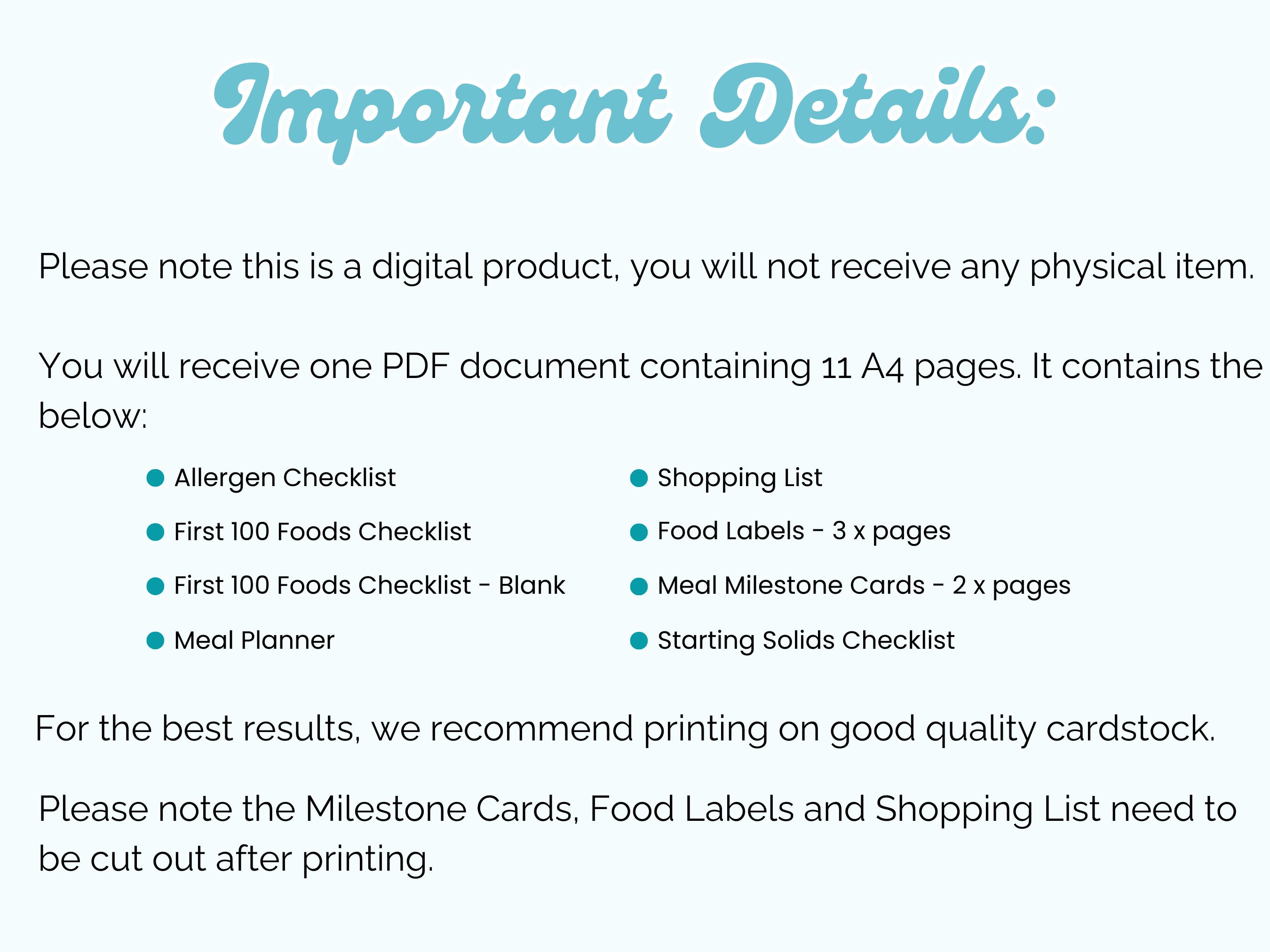 Starting Solids Bundle for Baby's First Meals, First 100 Foods ...