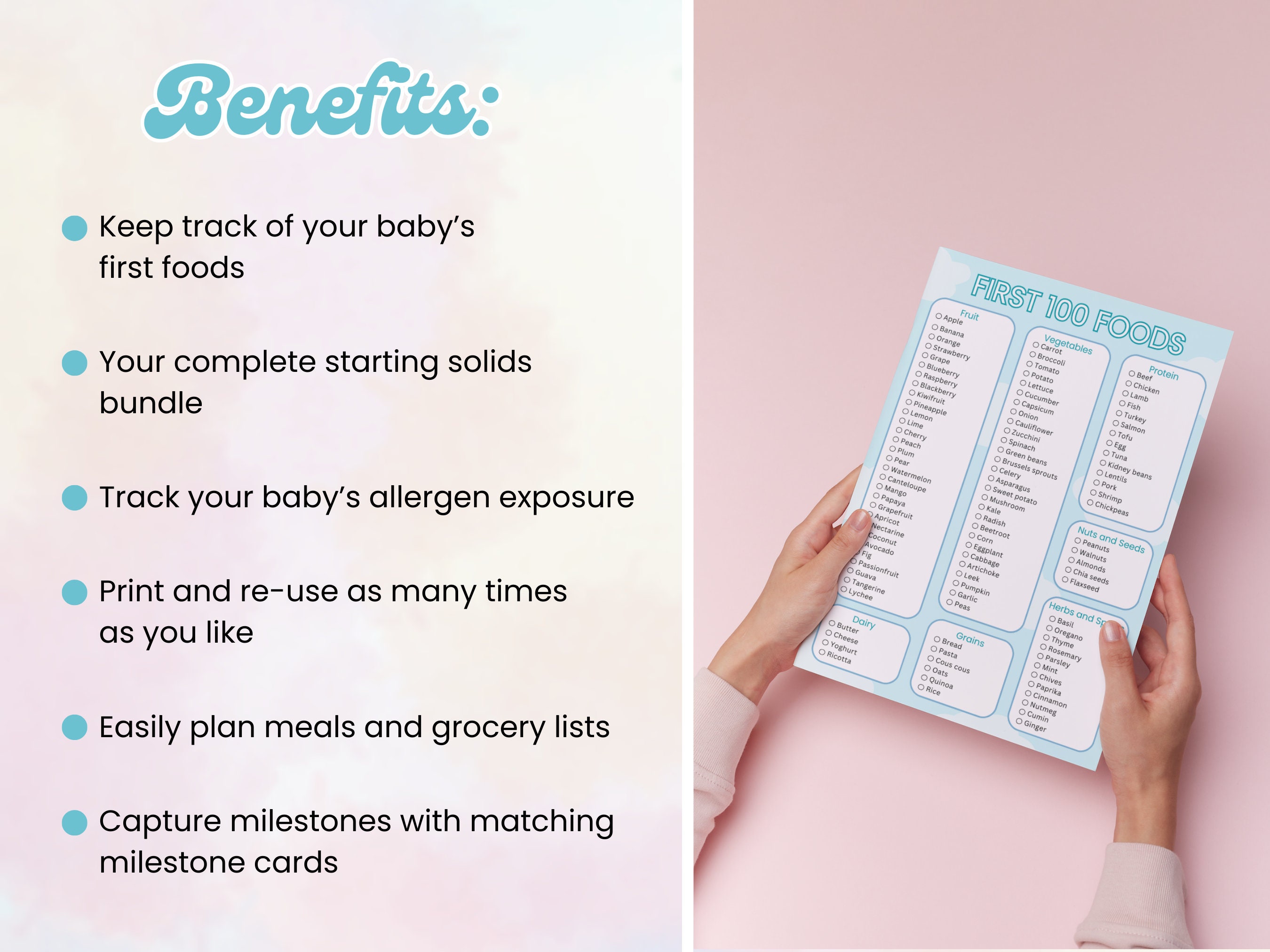 Starting Solids Bundle for Baby's First Meals, First 100 Foods ...