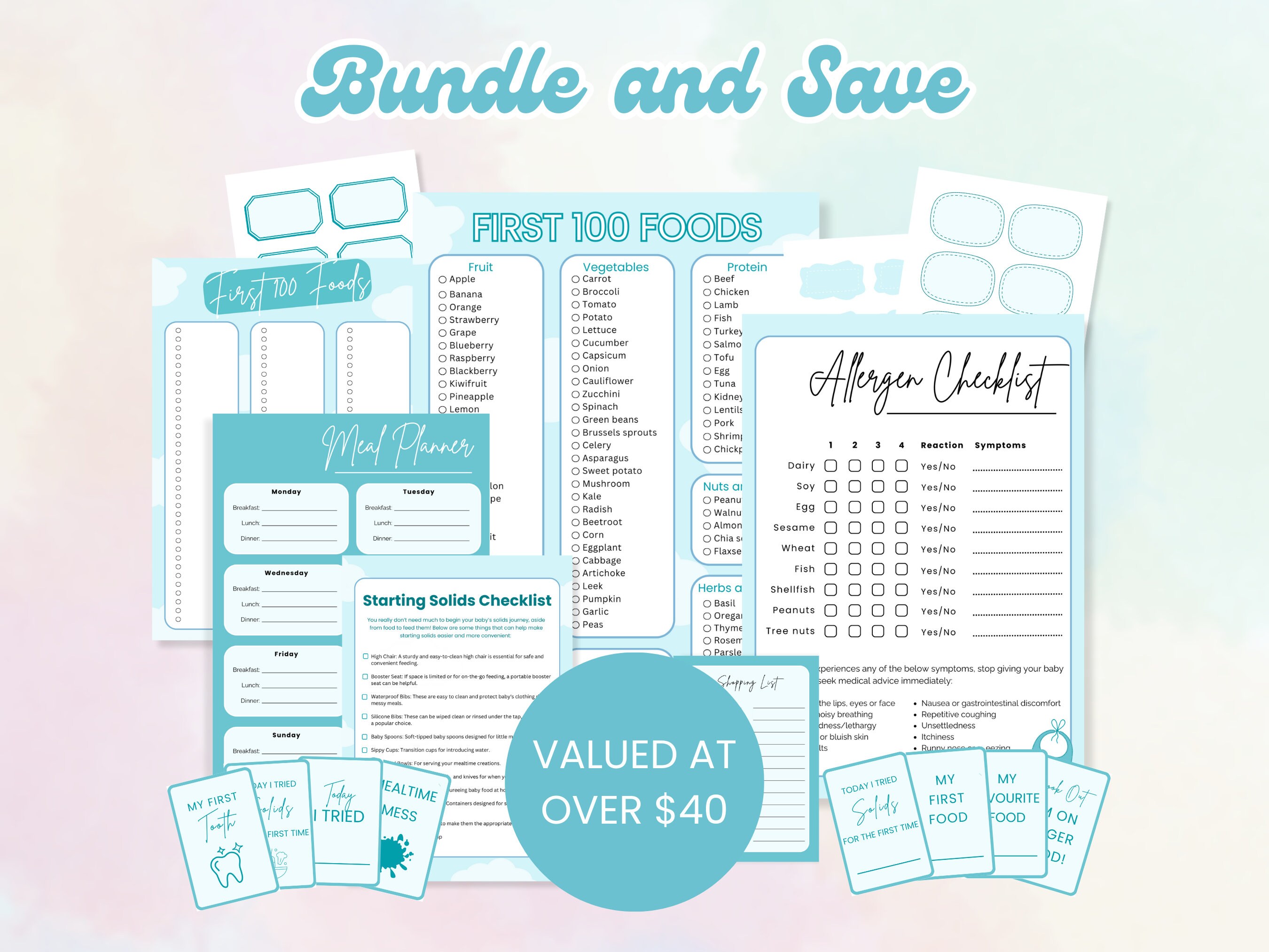 Starting Solids Bundle for Baby's First Meals, First 100 Foods ...