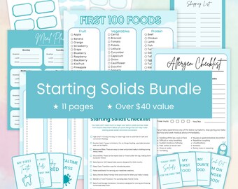 Baby's First 100 Foods Allergen Checklist BUNDLE - Etsy