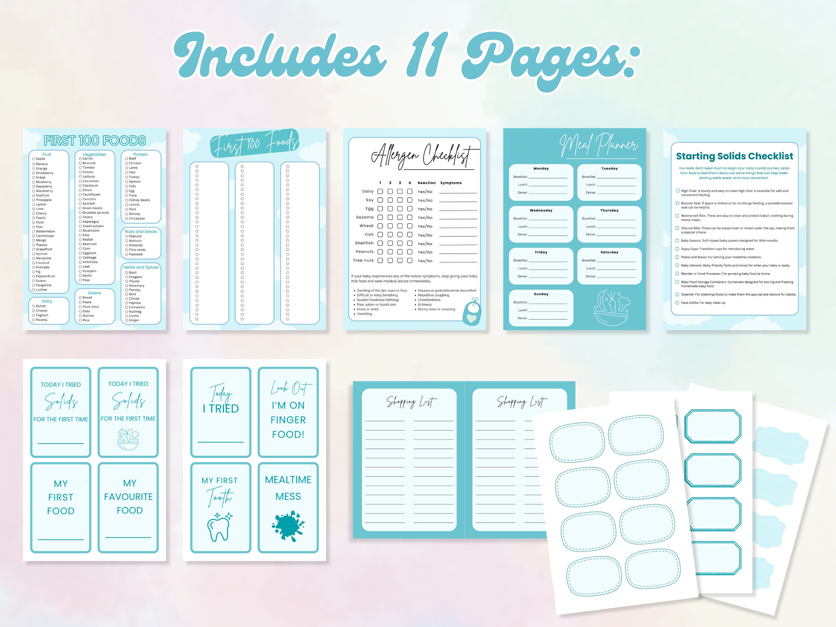 Starting Solids Bundle for Baby's First Meals, First 100 Foods ...