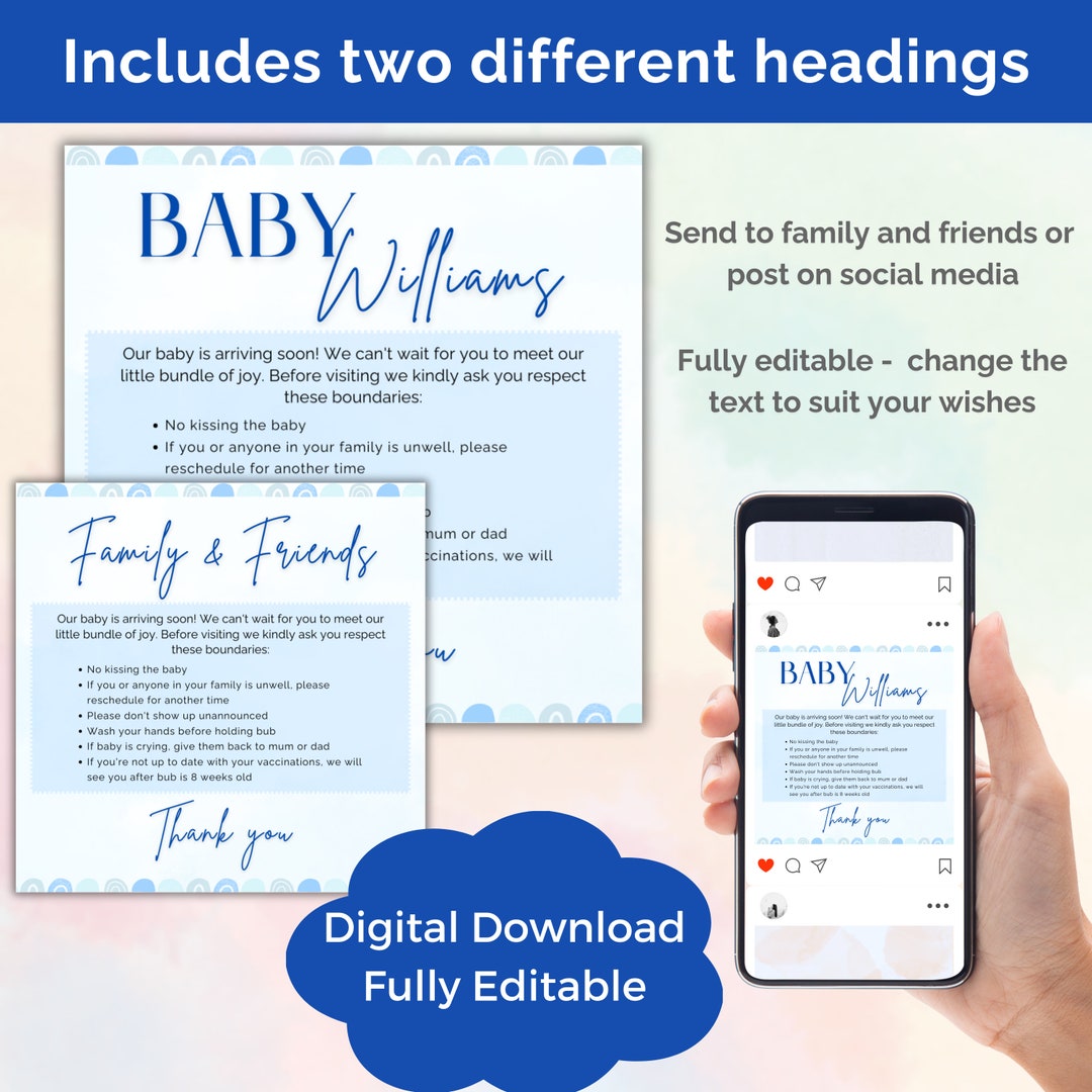 Newborn Rules, No Vax No Visit, New Baby Rules, Baby Visit Rules, New ...