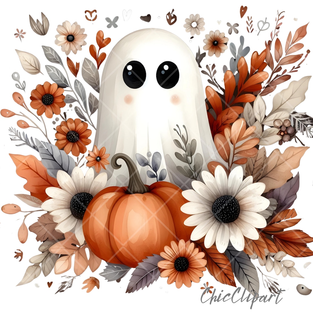 Halloween Ghost PNG Fall PNG Cute and Spooky Digital Download for ...