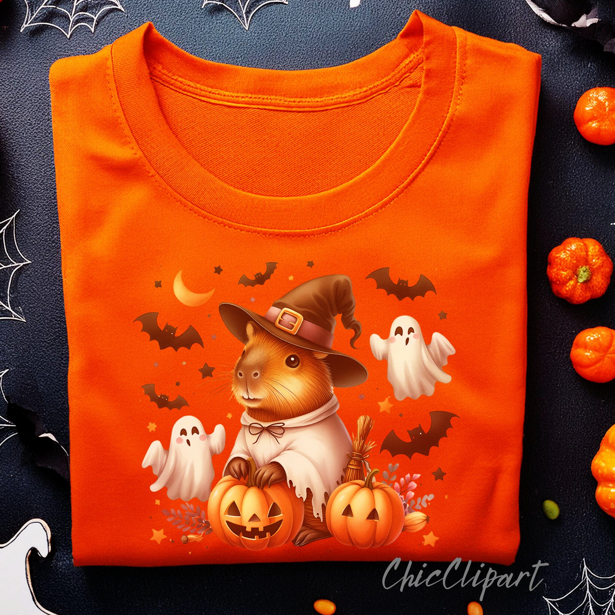 Halloween Capybara Clipart | Spooky Cute PNG Digital Art - Etsy