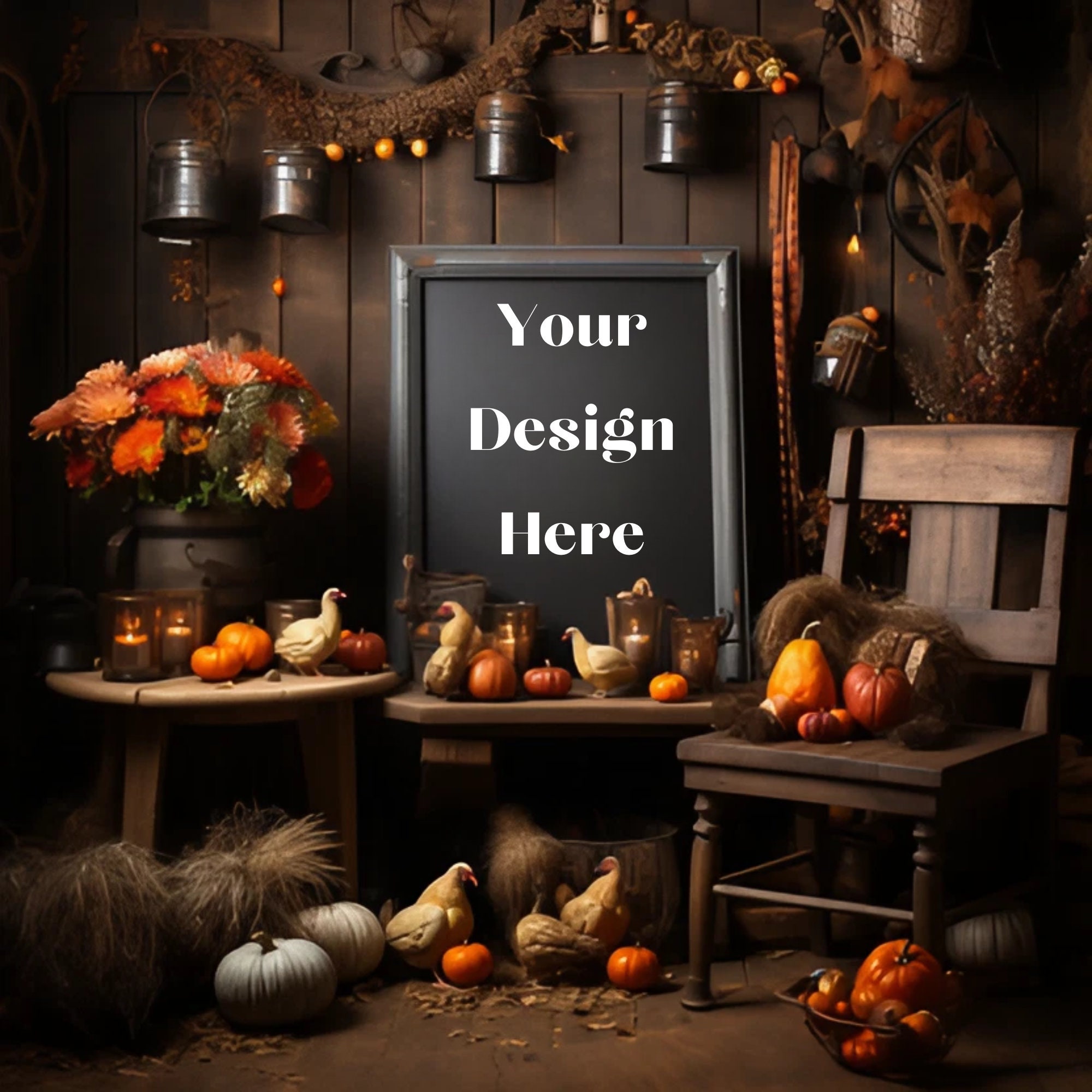 Fall Background Mock Up, Thanksgiving Background, Fall Background ...