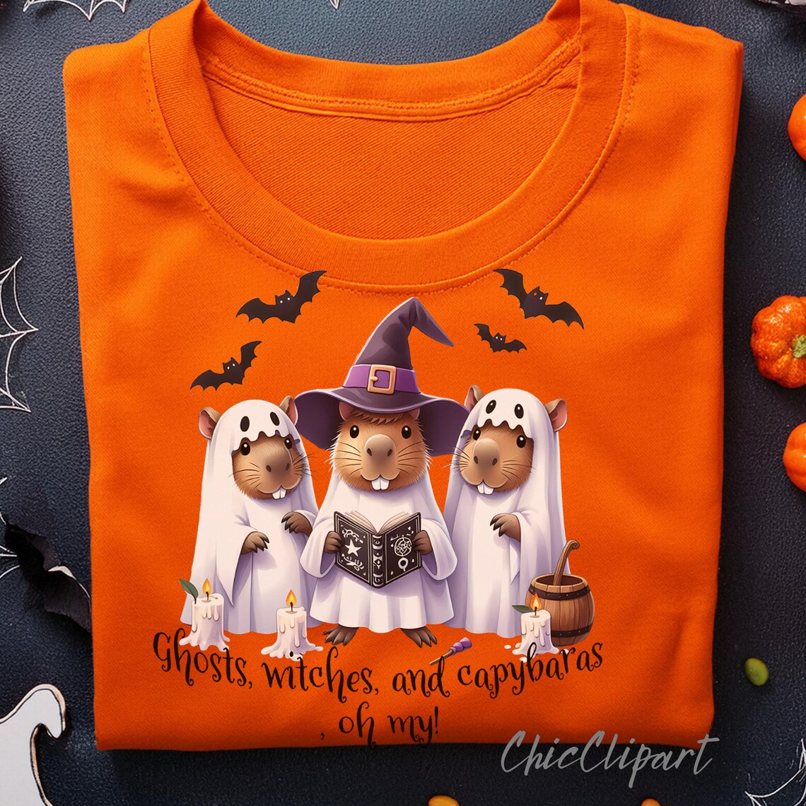 Halloween Capybara PNG Clipart | Spooky & Cute Digital Art - Etsy
