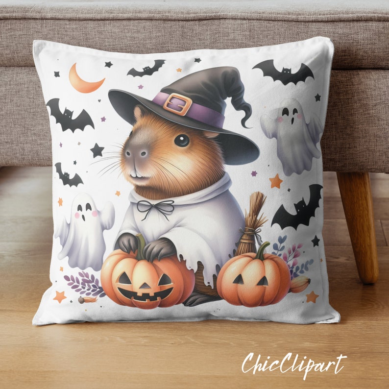 Halloween Capybara PNG Clipart | Spooky & Cute Digital Art - Etsy